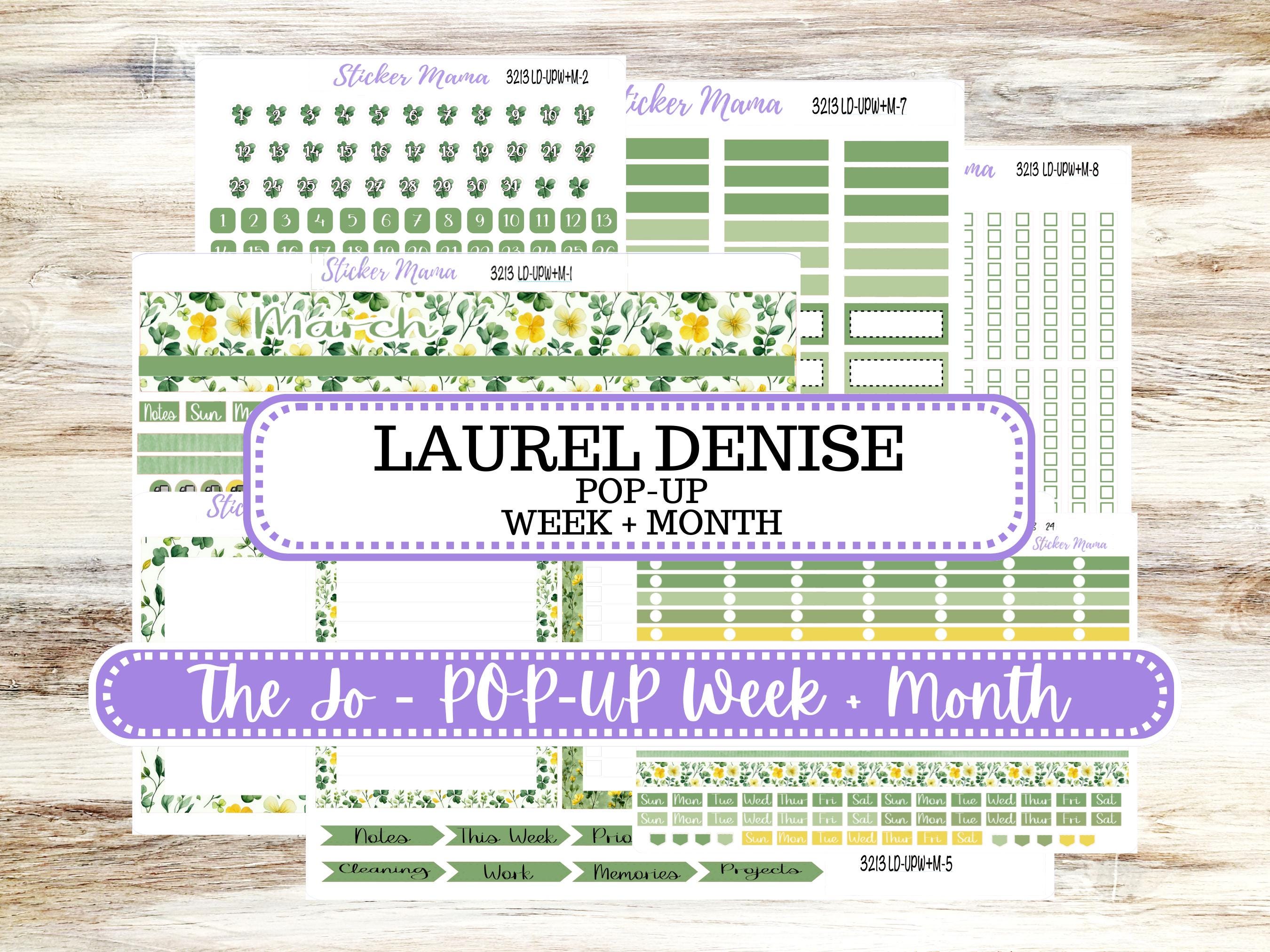 LD POP-UP Week+Month Planner Kit #3213 || The Jo || March Lucky Blossom ...